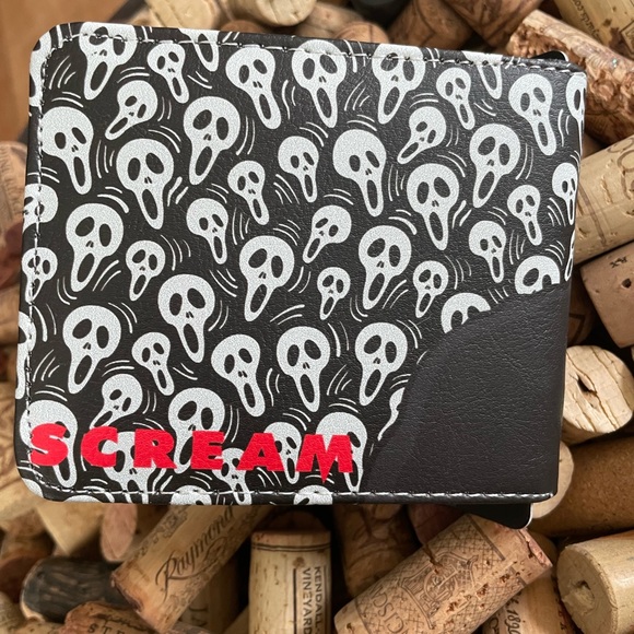 Bags | Scream Movie Ghostface Mens Wallet Bifold Black White New | Poshmark